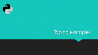 Type hints in python & mypy | PPT