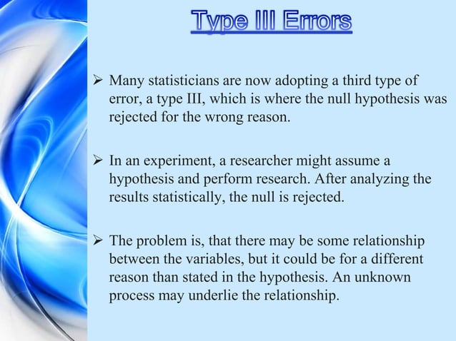 Type I And Type Ii Errors Ppt