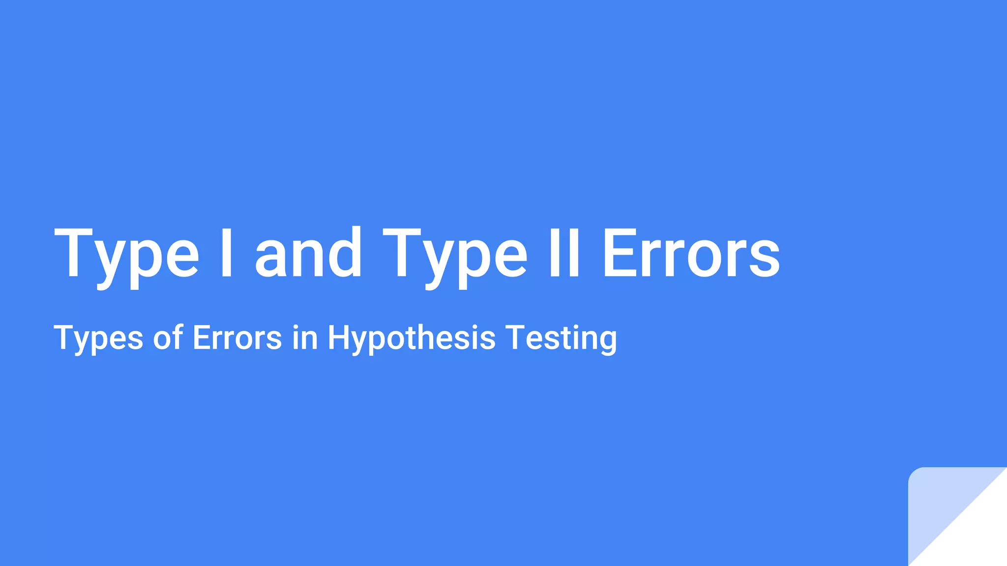 Type i and type ii errors | PPTX