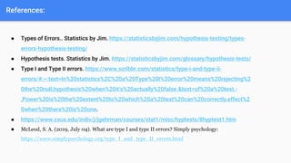 Type i and type ii errors | PPTX