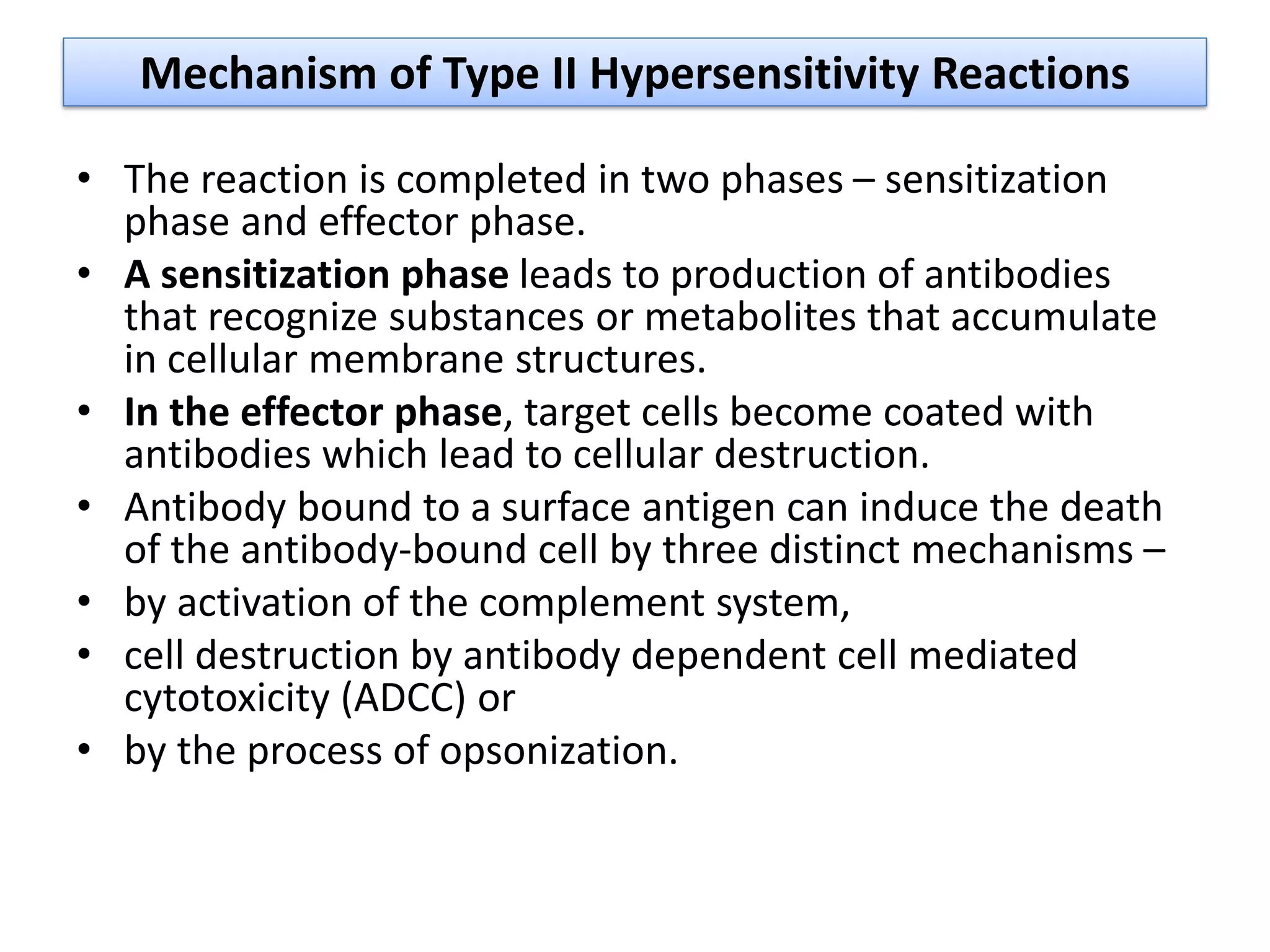 Type II Hypersensitivity-Antibody mediated cytotoxic Hypersensitivity | PDF