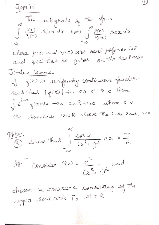 Type iii contour integral | PDF