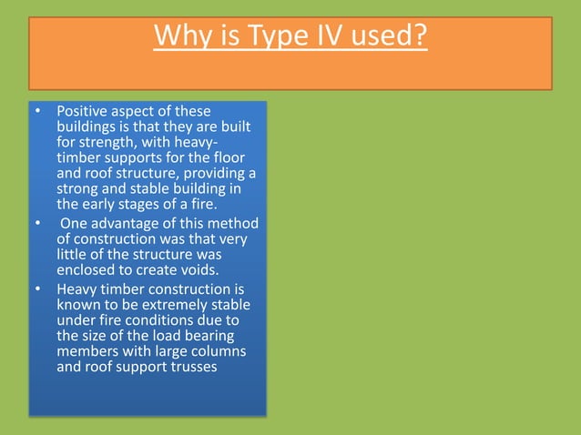 Type iv building construction