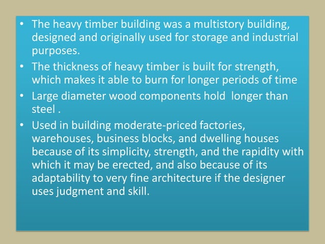 Type iv building construction FINAL | PPTX