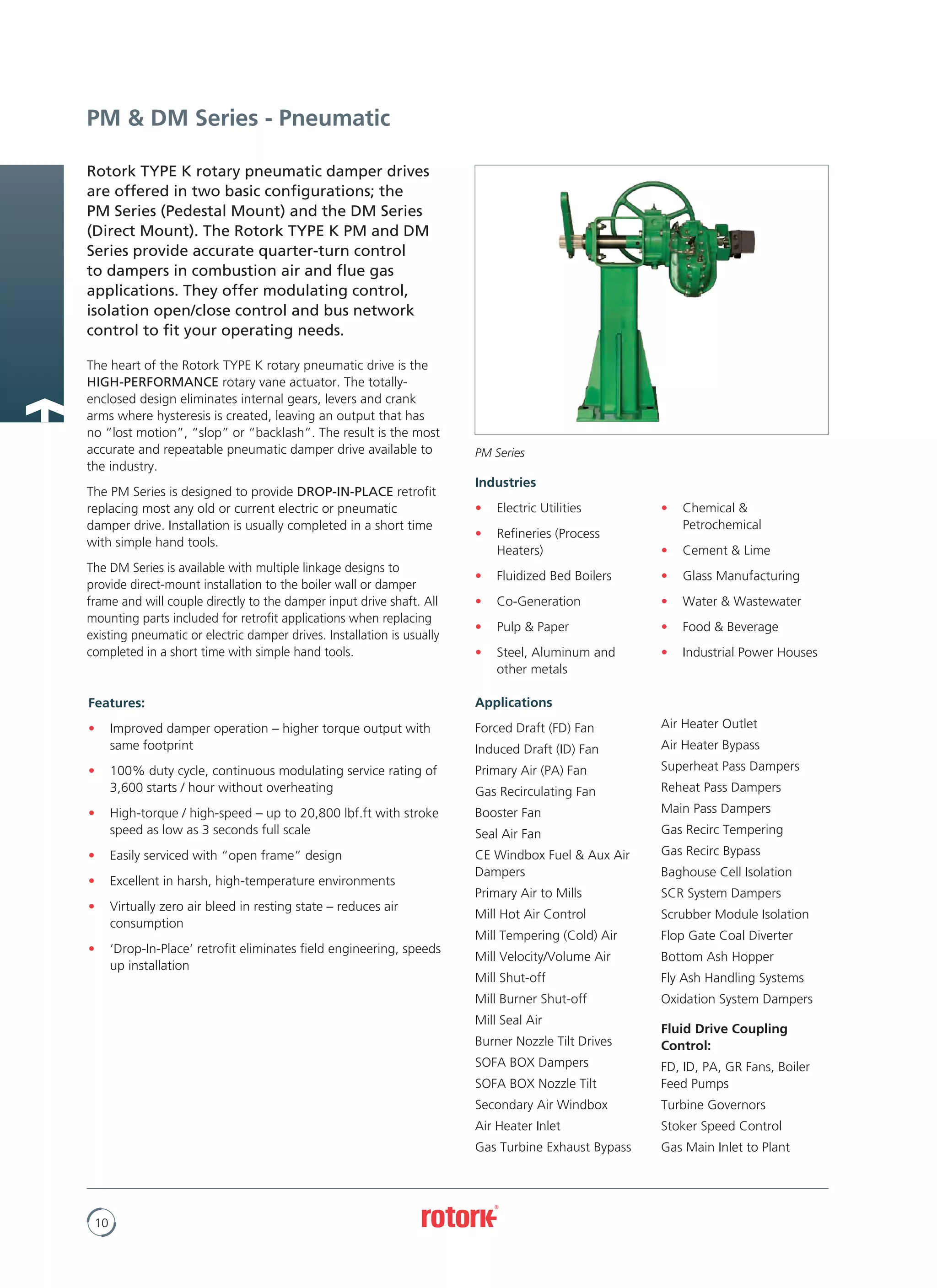 Type K Linear and Rotary Damper Actuators - Rotork | PDF