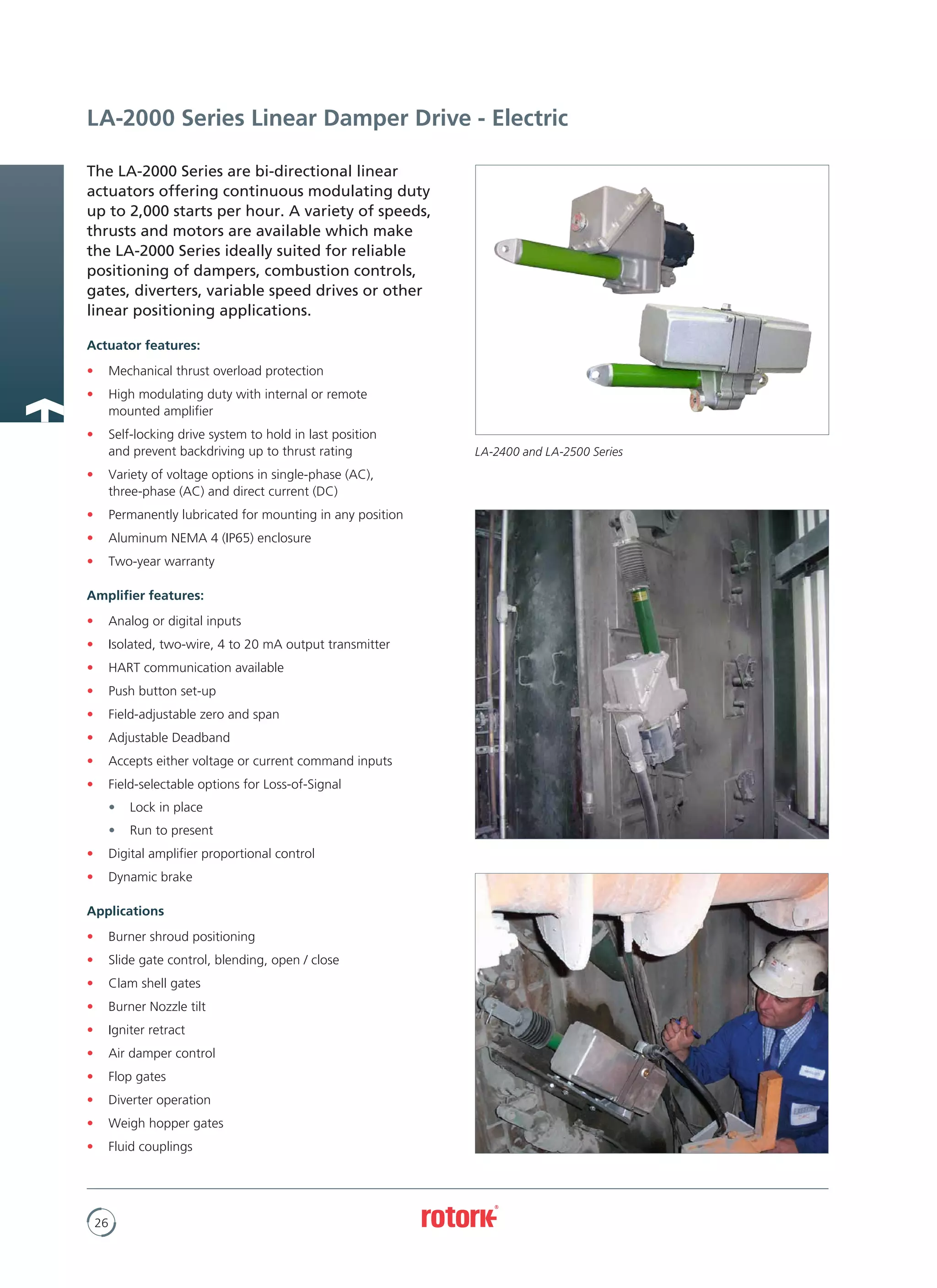 Type K Linear and Rotary Damper Actuators - Rotork | PDF