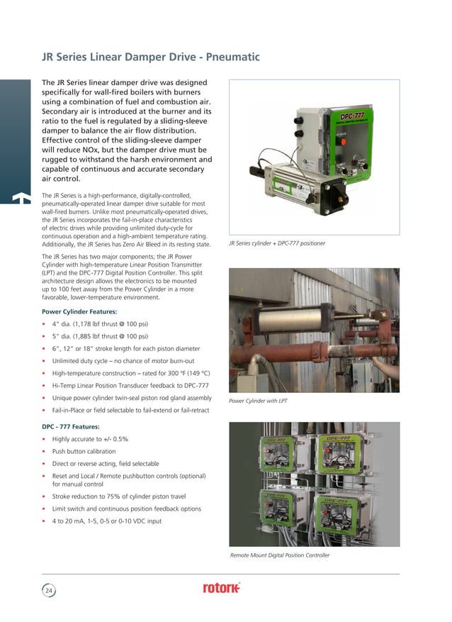 Type K Linear and Rotary Damper Actuators - Rotork | PDF