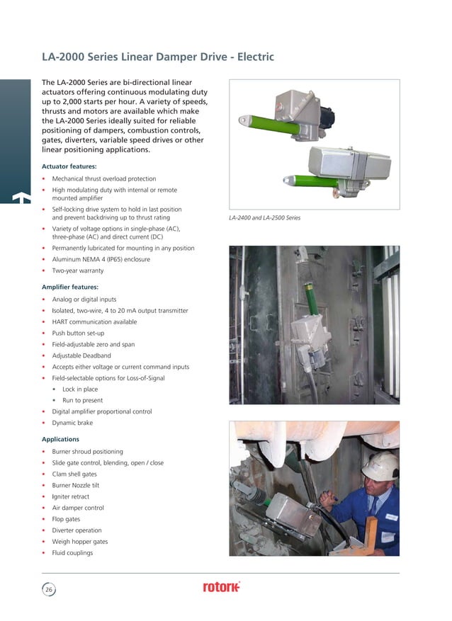 Type K Linear and Rotary Damper Actuators - Rotork | PDF