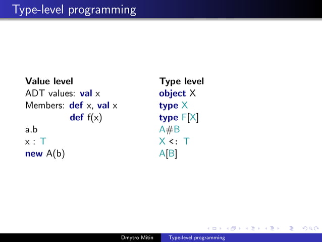 Type Level Programming Ppt