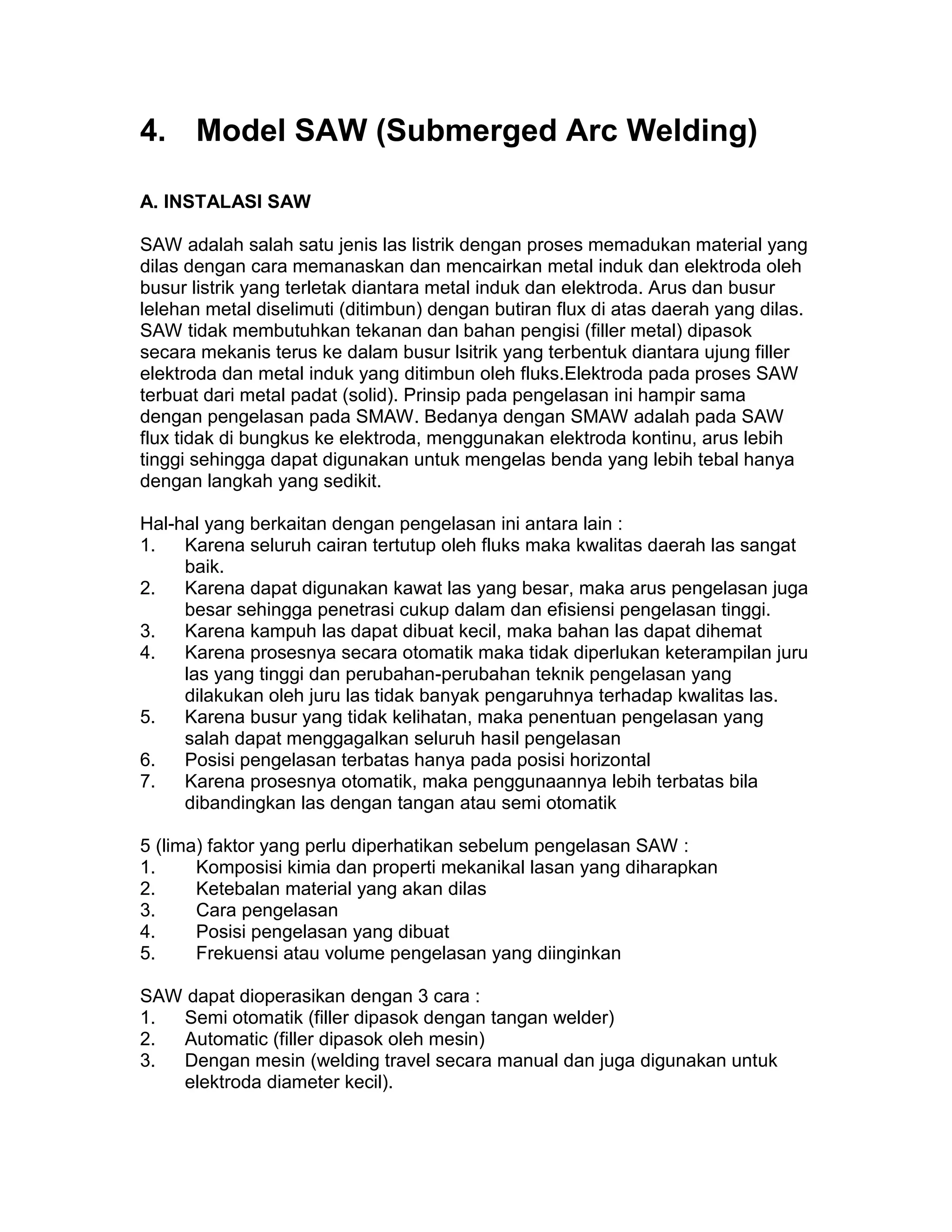Type mesin las & system pengelasan | PDF