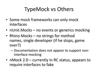 Type mock isolator | PPT