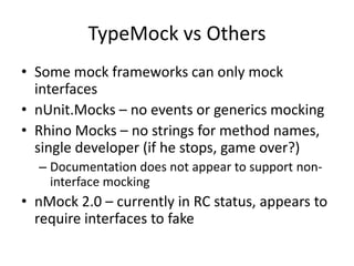 Type mock isolator | PPT