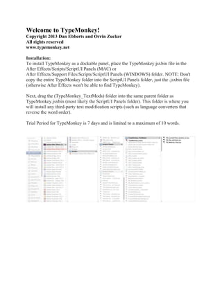 Type monkey installation | PDF