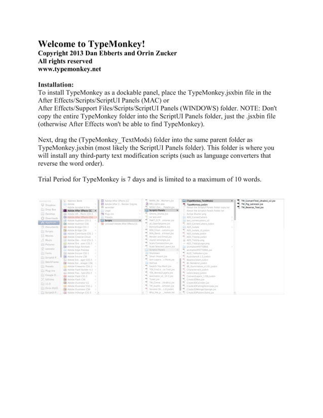 Type monkey installation | PDF