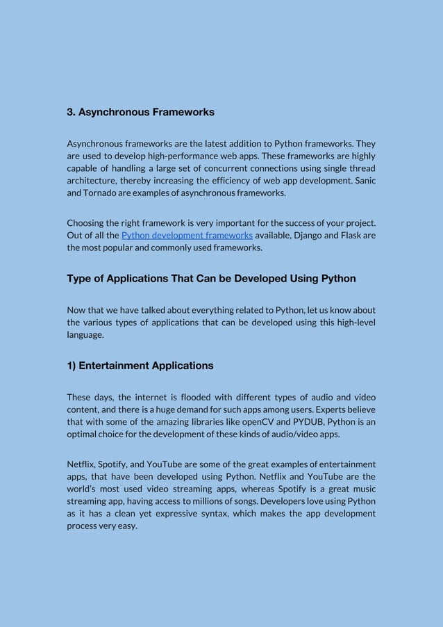 Type of apps that can be developed using python | PDF