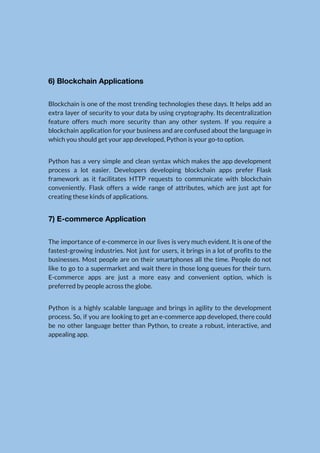Type of apps that can be developed using python | PDF