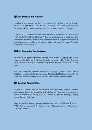 Type of apps that can be developed using python | PDF