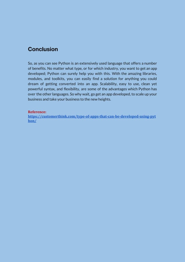 Type of apps that can be developed using python | PDF