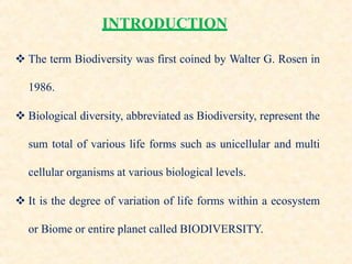 Type of biodiversity | PPTX