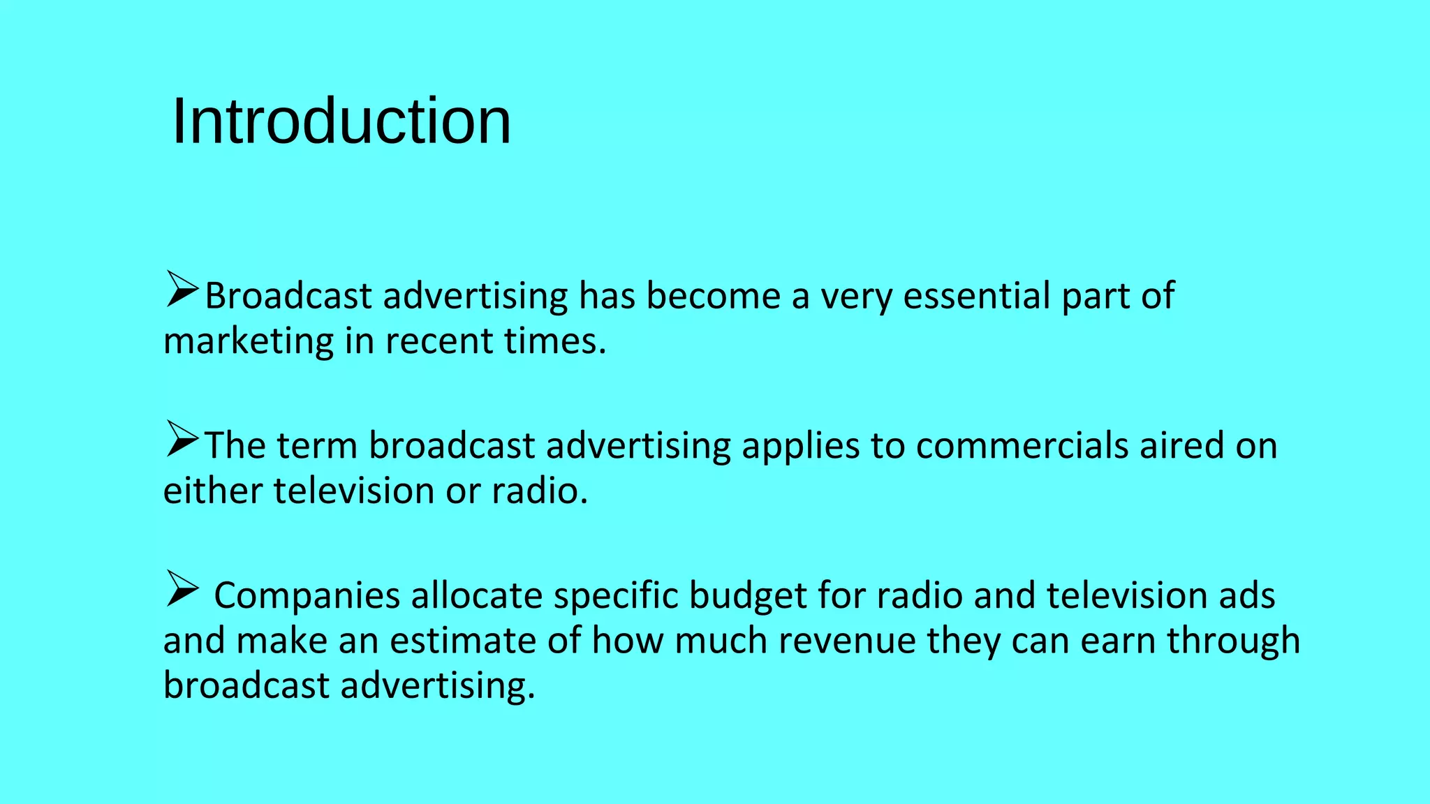 Type of broadcast advertising | PPT