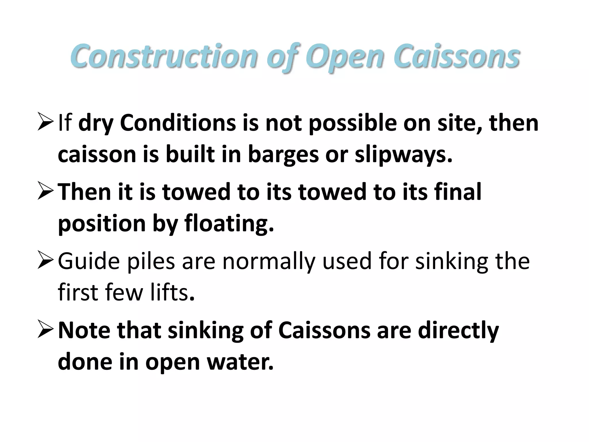 Type of caissons | PPTX