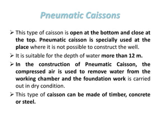 Type of caissons | PPTX