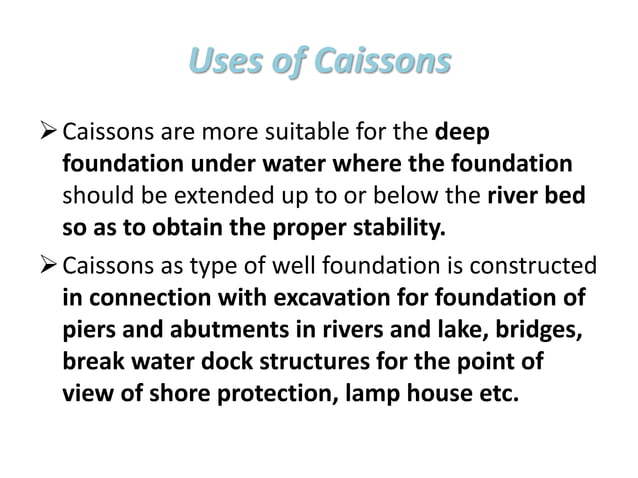 Type of caissons | PPTX