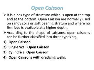 Type of caissons | PPTX