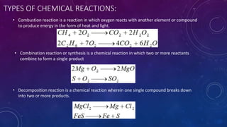 Types of chemical reaction | PPTX