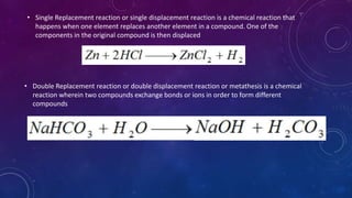 Types of chemical reaction | PPTX