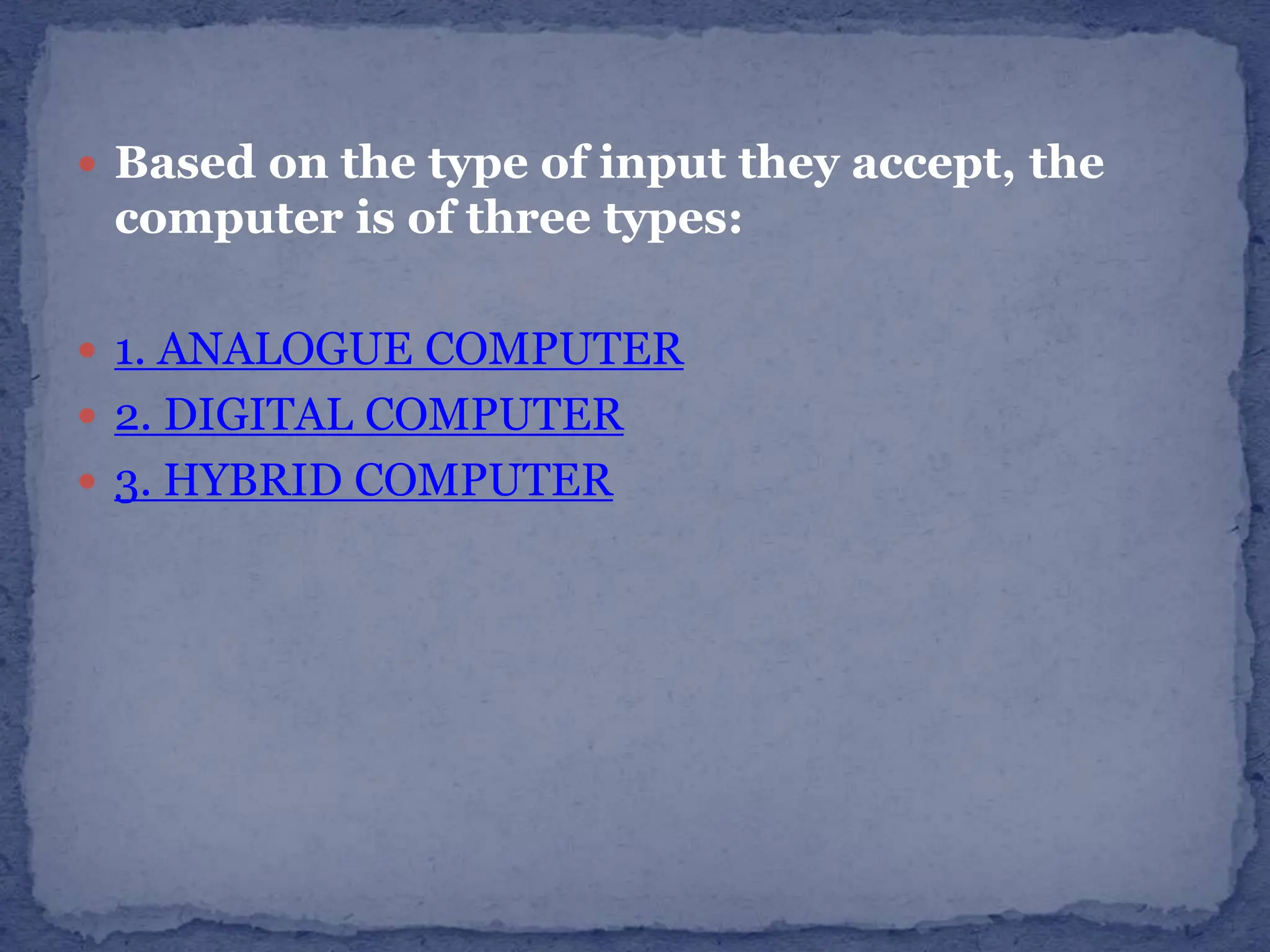 TYPE OF COMPUTER by Rg Dipak Kumar kar mkcg medical College | PDF ...