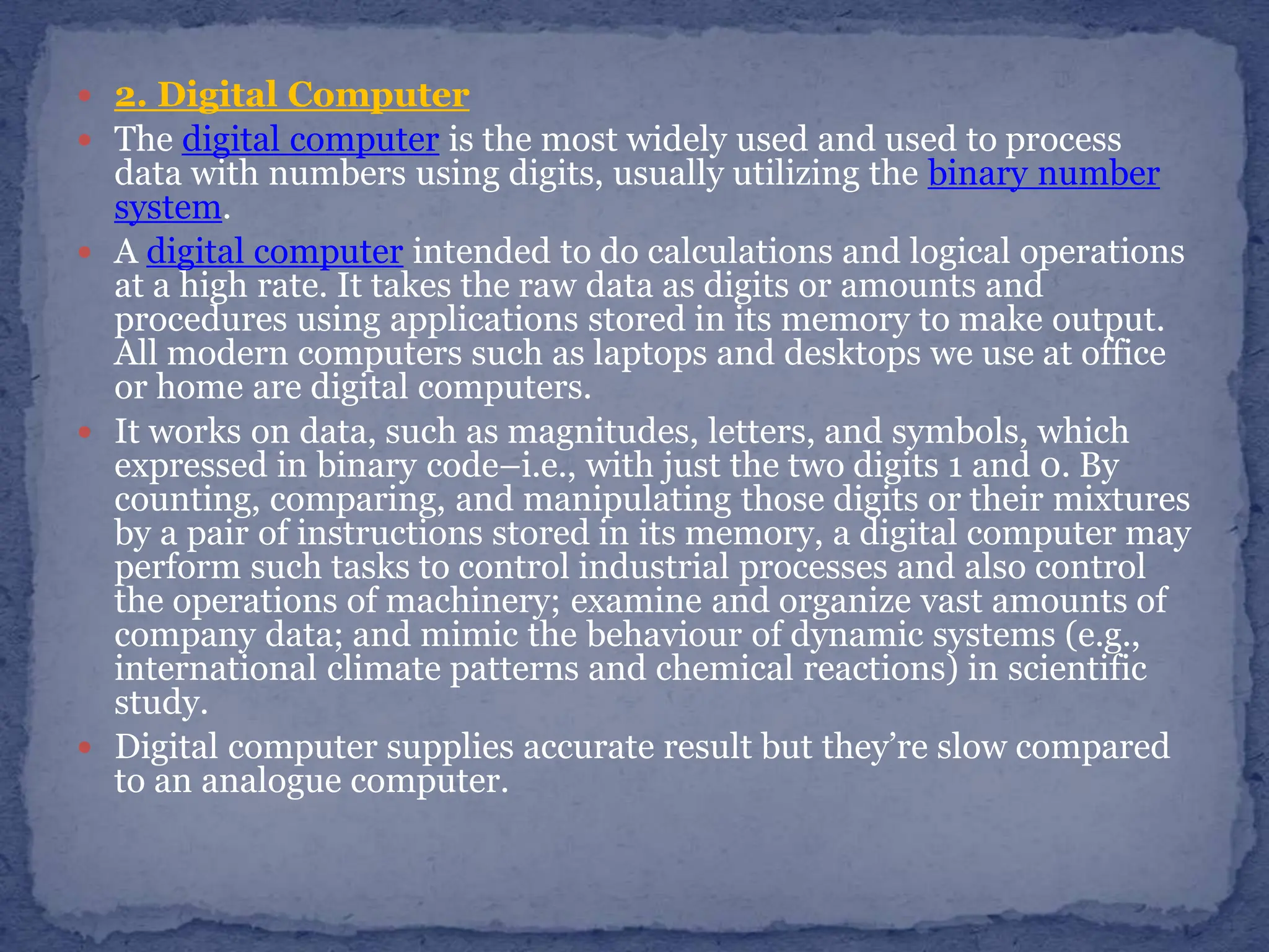 TYPE OF COMPUTER by Rg Dipak Kumar kar mkcg medical College | PDF