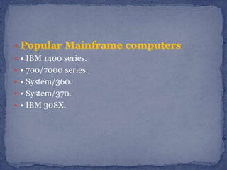 TYPE OF COMPUTER by Rg Dipak Kumar kar mkcg medical College | PDF