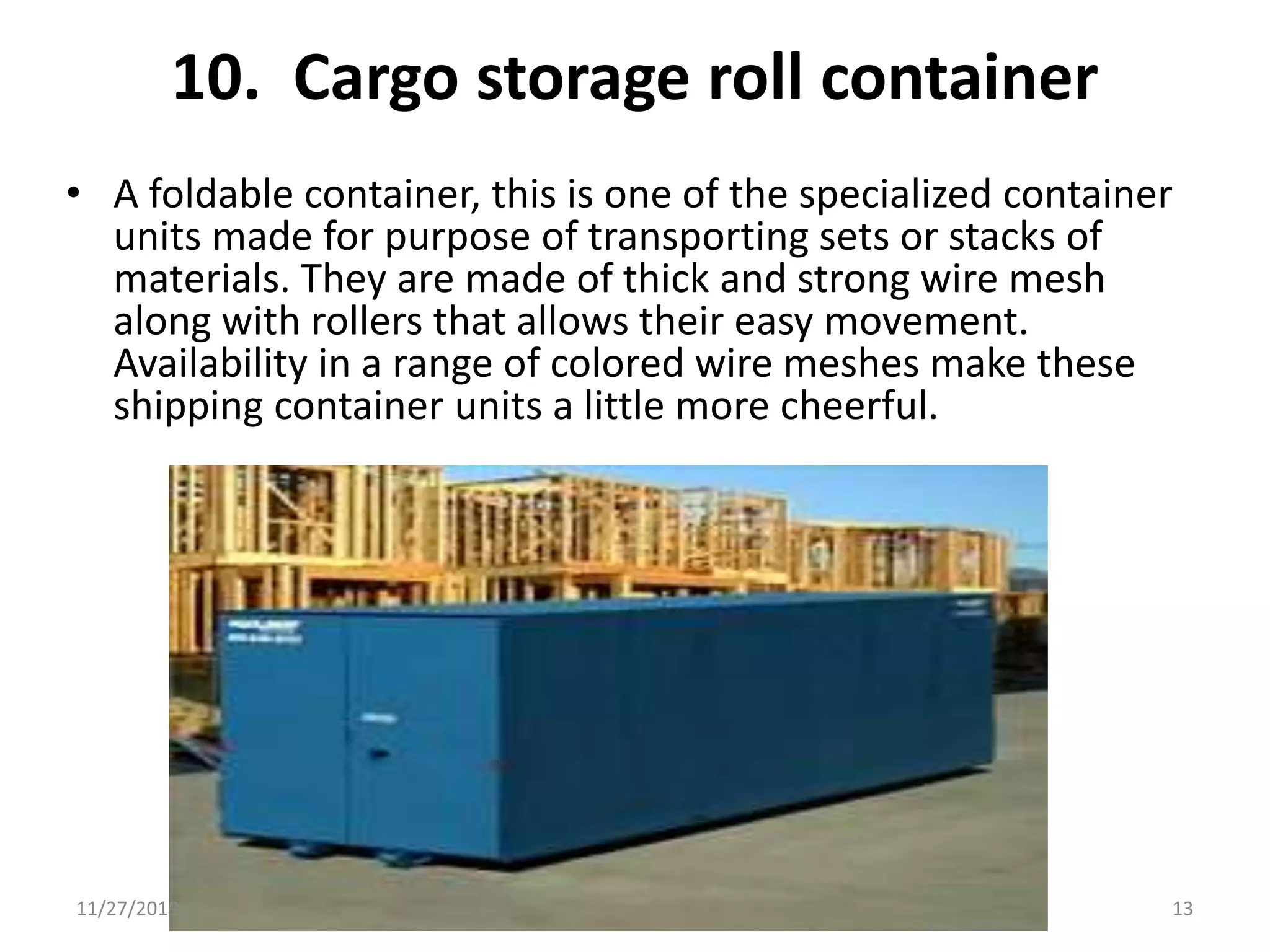 Type of containers in shipping cargo | PPTX