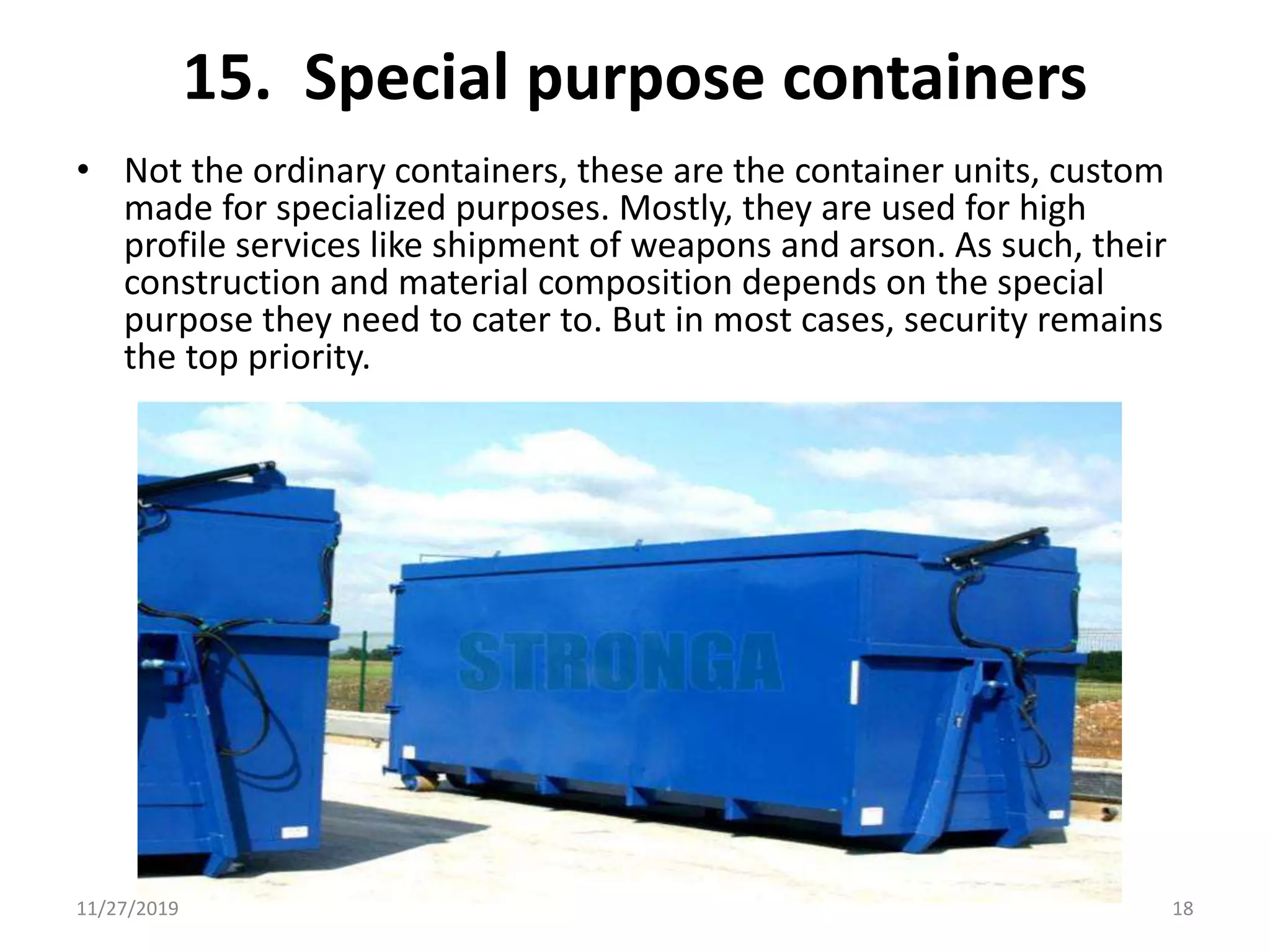 Type of containers in shipping cargo | PPTX