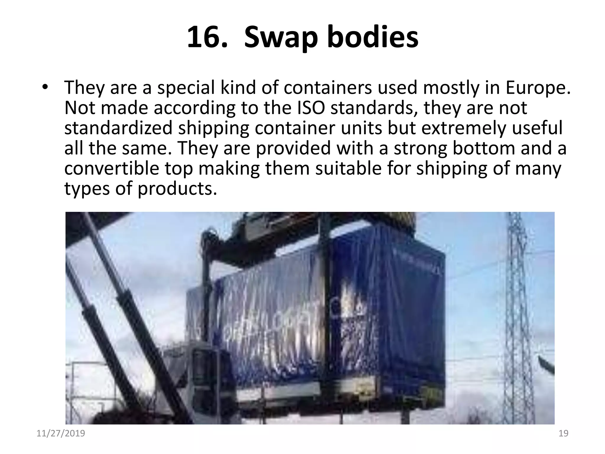 Type of containers in shipping cargo | PPTX