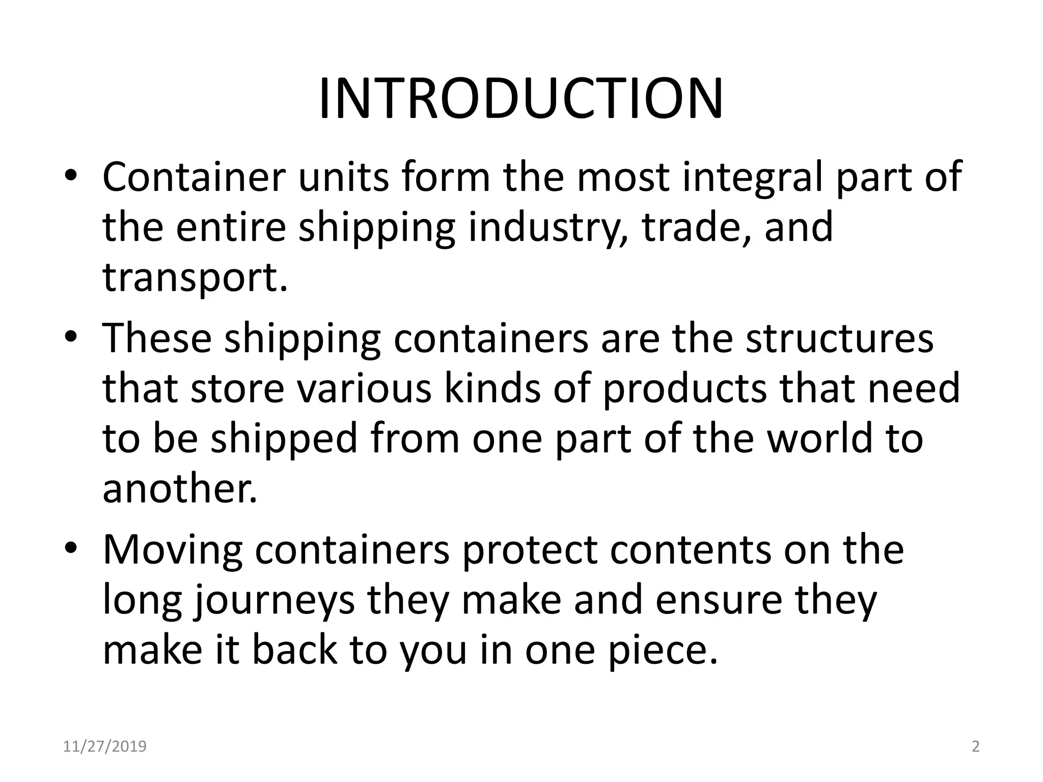 Type of containers in shipping cargo | PPTX