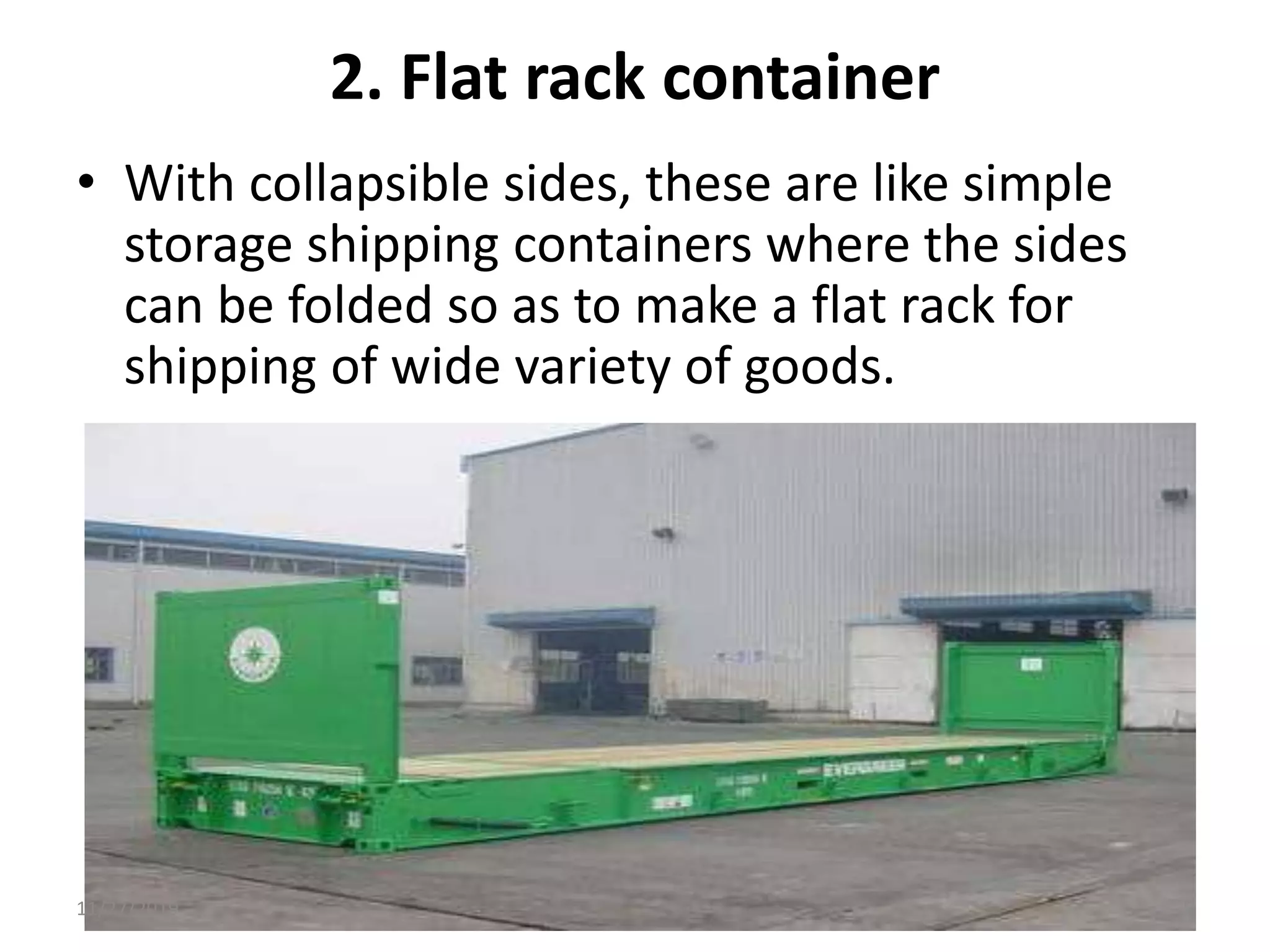 Type of containers in shipping cargo | PPTX