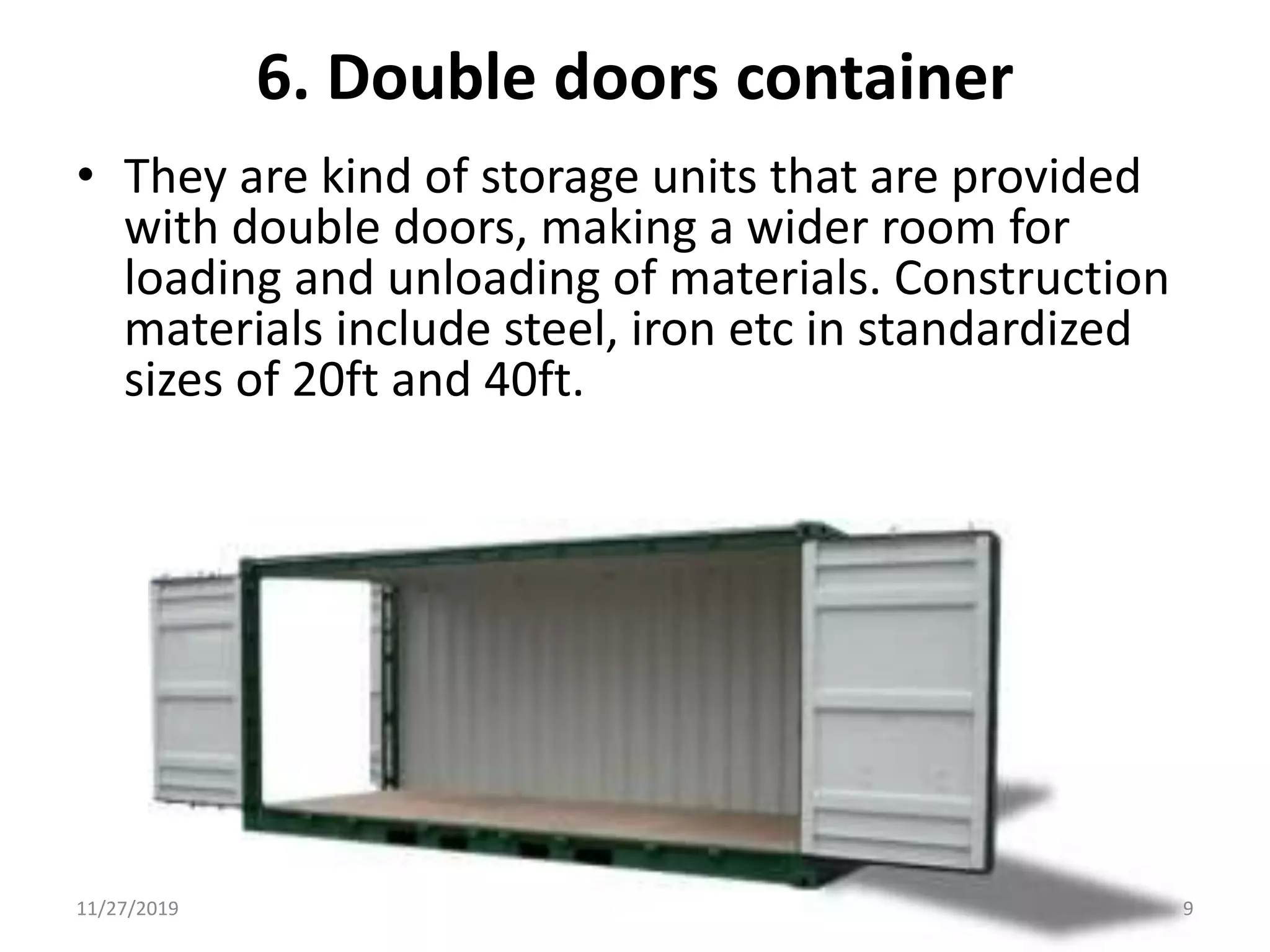 Type of containers in shipping cargo | PPTX