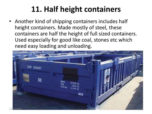 Type of containers in shipping cargo | PPTX