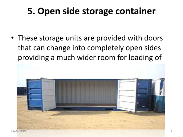 Type of containers in shipping cargo | PPTX