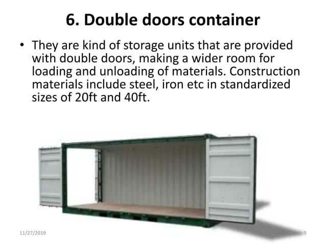 Type of containers in shipping cargo | PPTX