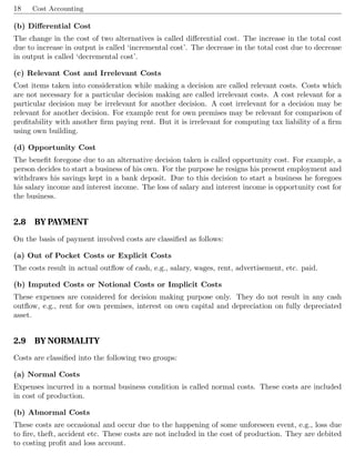 Type of cost n cost accounting | PDF