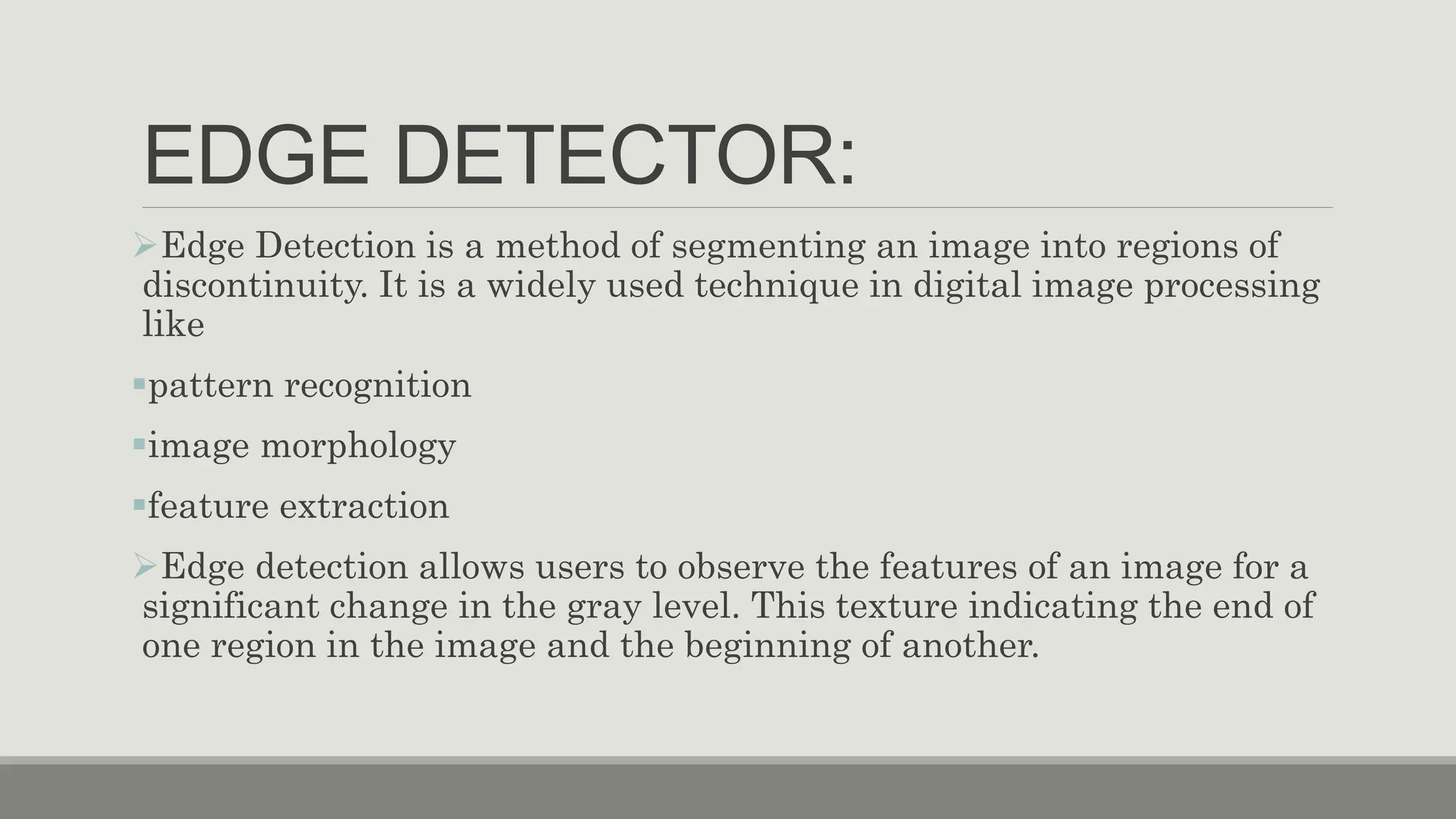 type of edge detector.pptx | Geography | Science