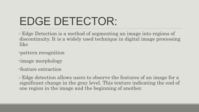 type of edge detector.pptx | Geography | Science