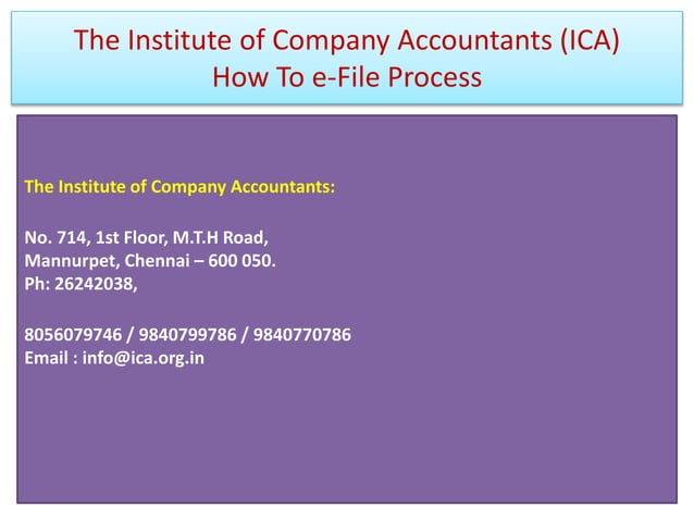 Type of e filing efiling process | PPTX