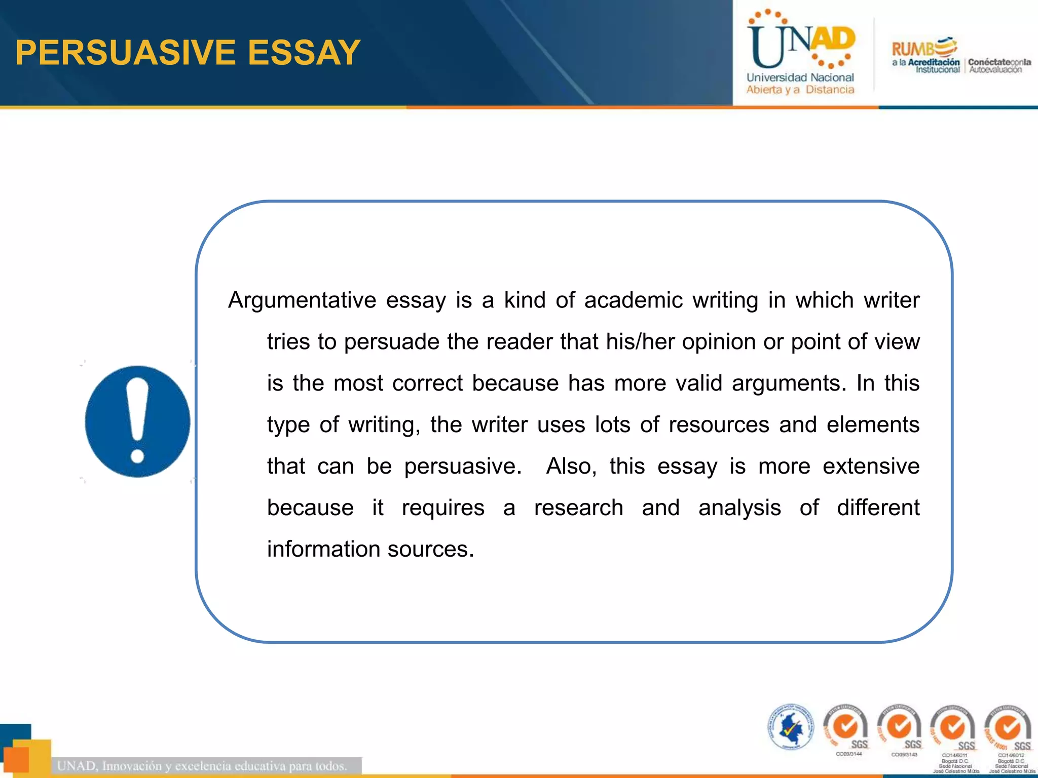 Persuasive Essay | PPTX