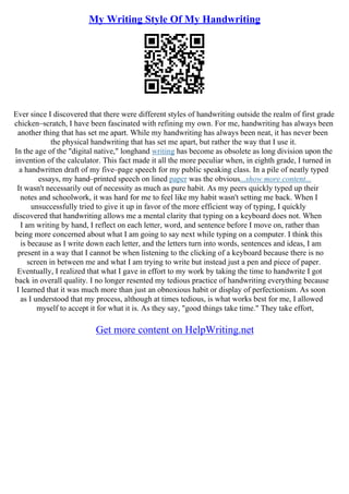 Type Of Essays Writing | PDF