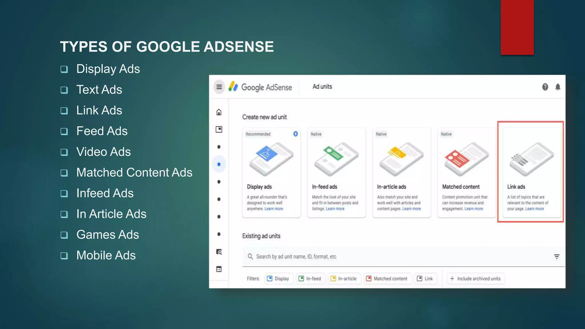 type of google adsense.ppt