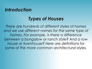 Type of houses | PPTX